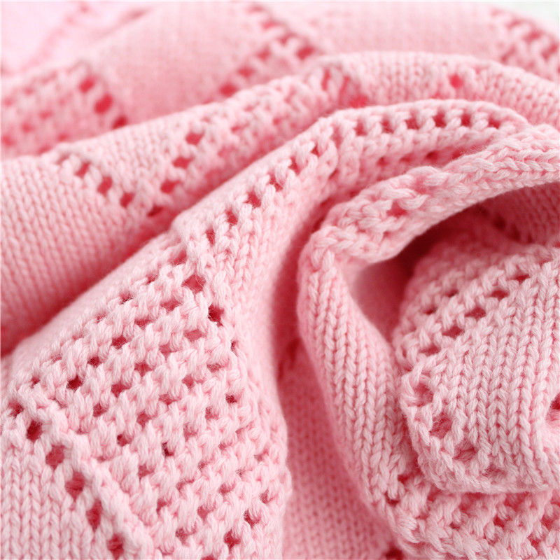 86X104cm hollowing knitted cotton crochet summer b... – Grandado