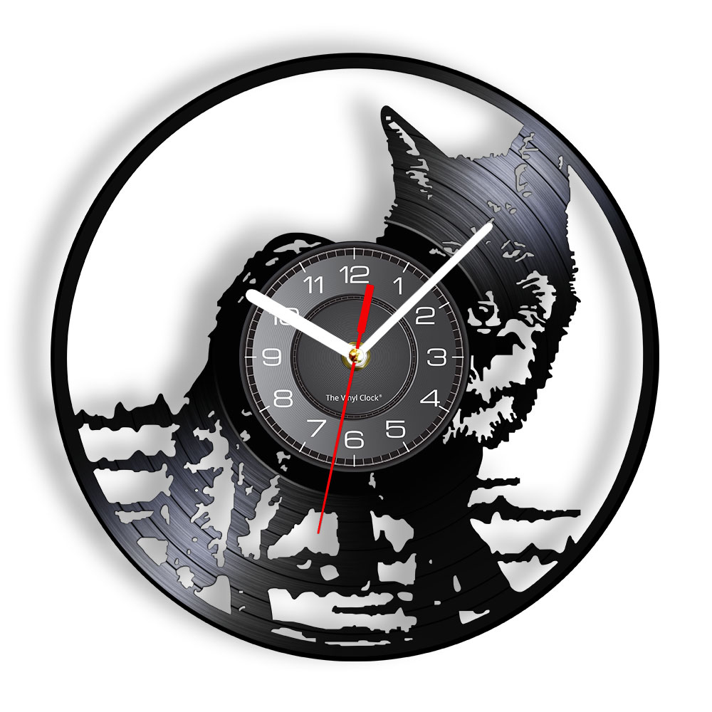 Black Cat Vintage Vinyl Record LP Wall Clock Kid R... – Vicedeal