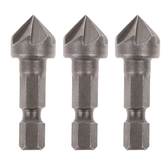 6 Fluit Verzinkboor Boor 90 Graden Punt Hoek Afsch... – Vicedeal