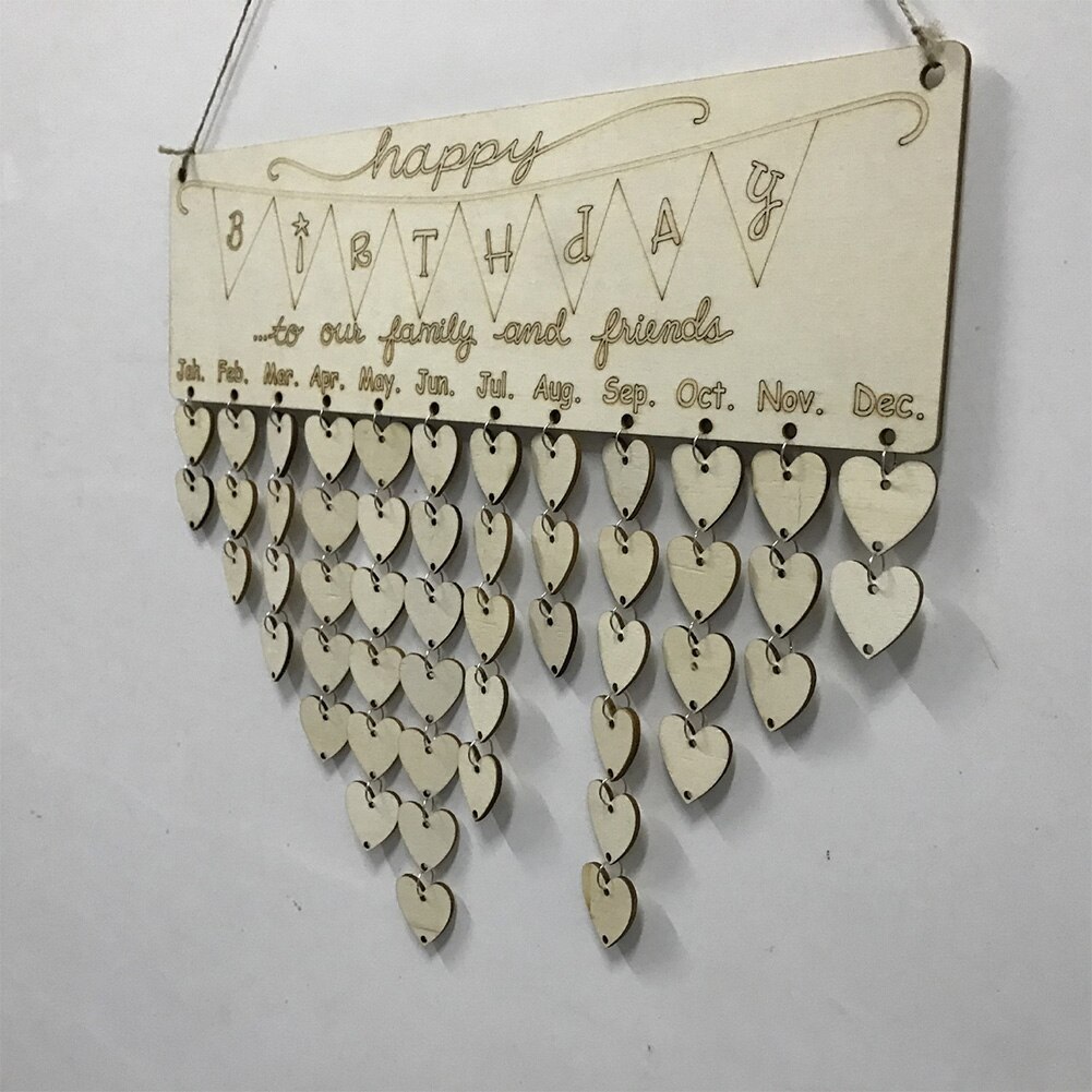Home Decor Wooden Anniversary Calendar Board DIY F... – Grandado