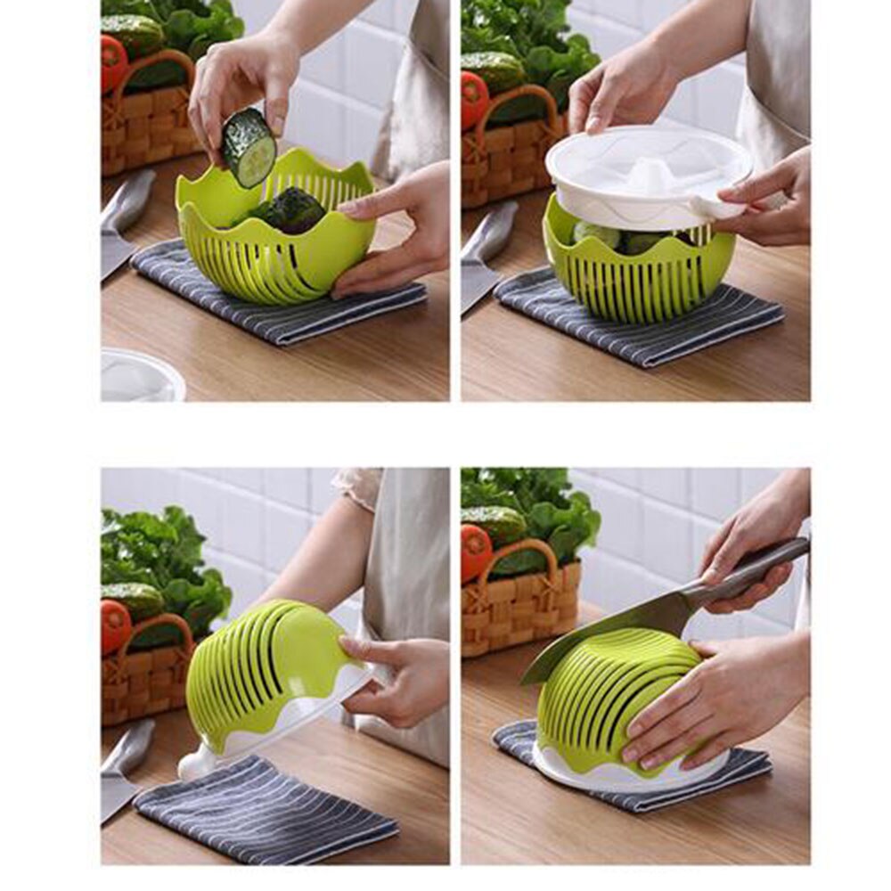 1PC Salad Cutter Bowl Easy Salad Maker Tools Fruit... – Grandado