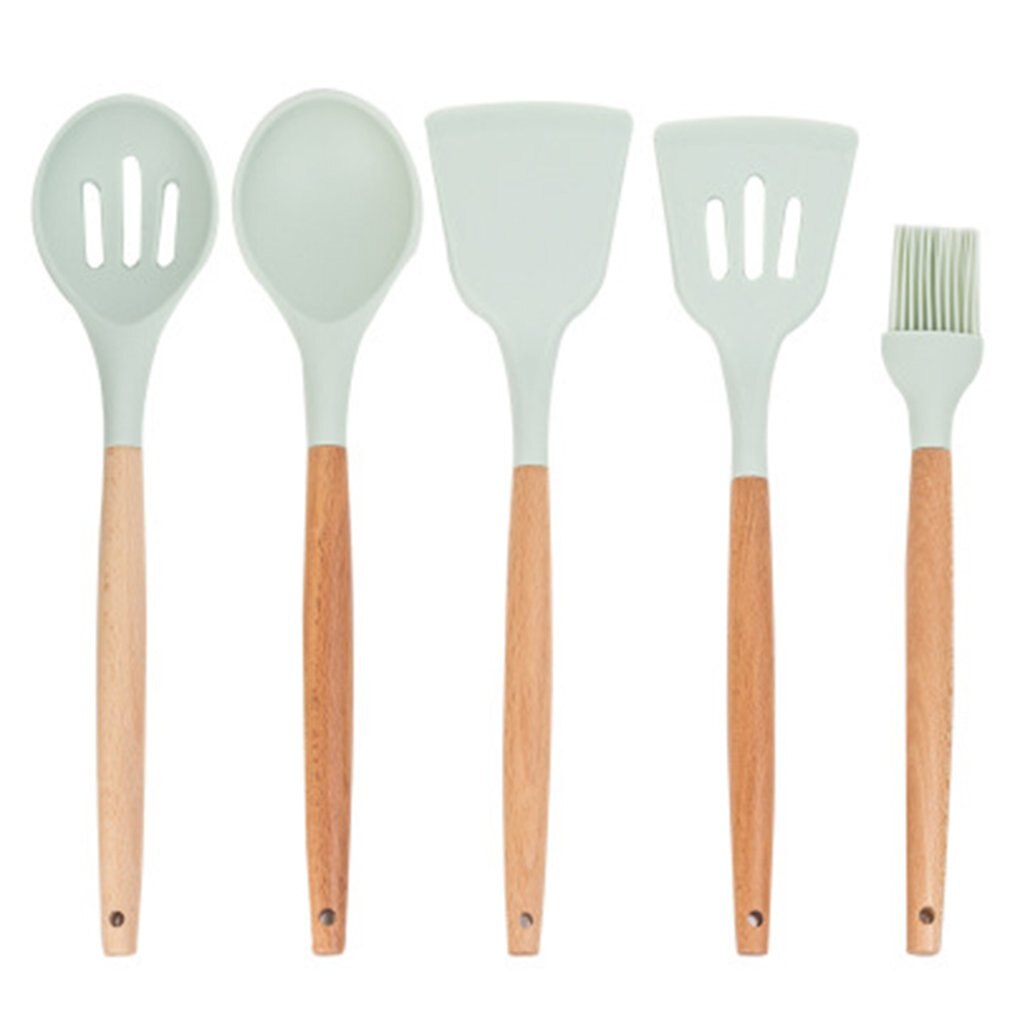 Creatieve Keuken Siliconen Houten Handvat Gereedsc... – Grandado