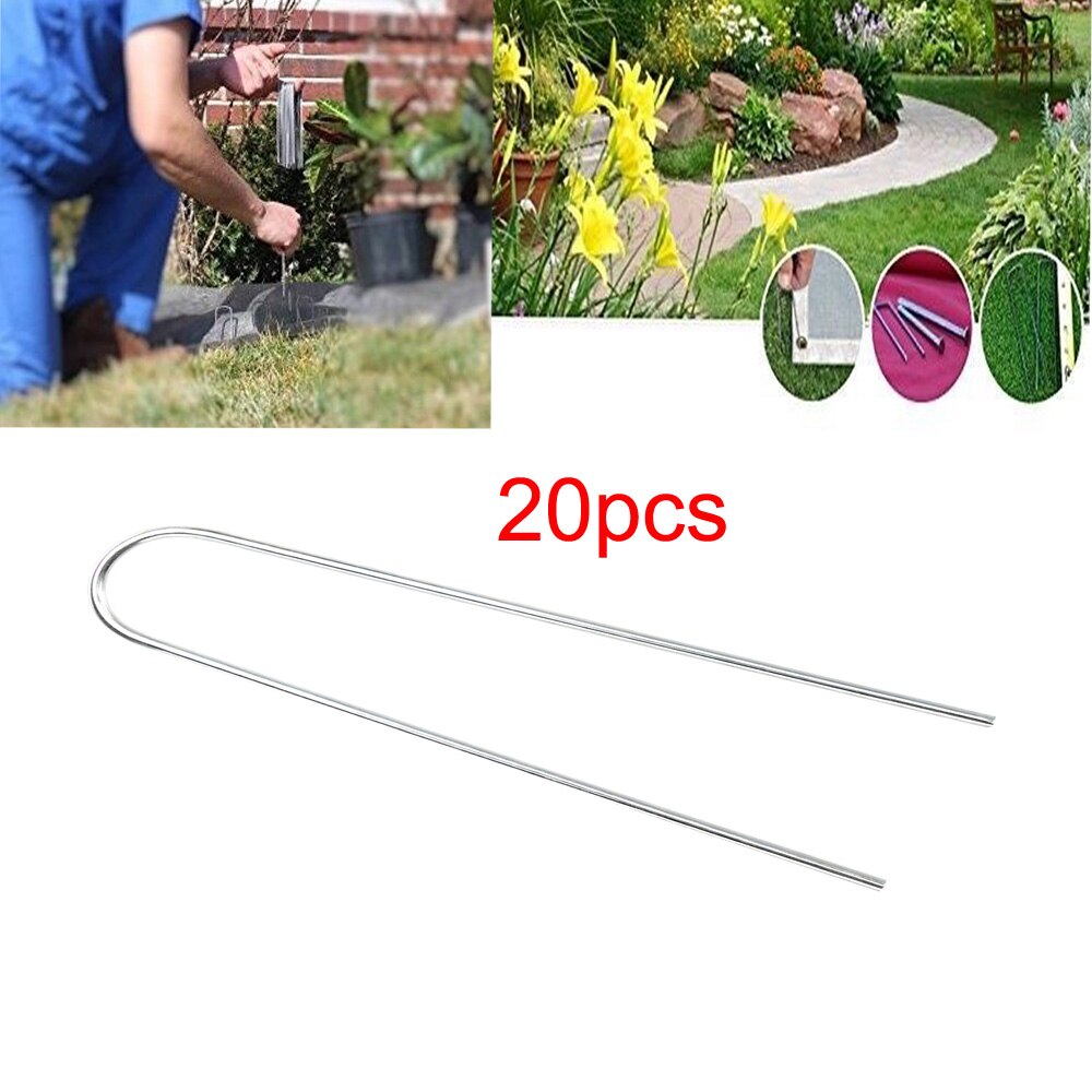 20pcs Garden Stakes Landscape Staples Steel Landsc... – Vicedeal