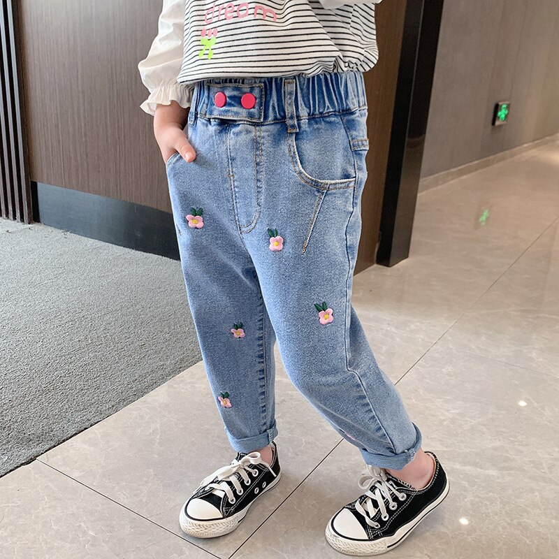 2-7T Baby Girls Spring Jeans Denim Pants Kids Styl... – Grandado