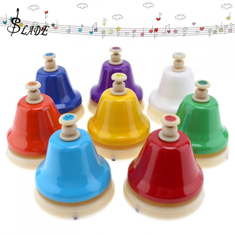 IRIN 8Pcs/Set 8 Note Diatonic Metal Hand Bells Set Percussion ...