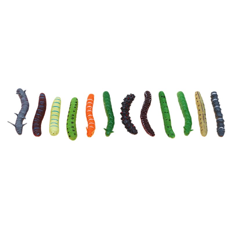 12 Stks/set Simulatie Rups Groene Worm Kruipen Ins... – Vicedeal