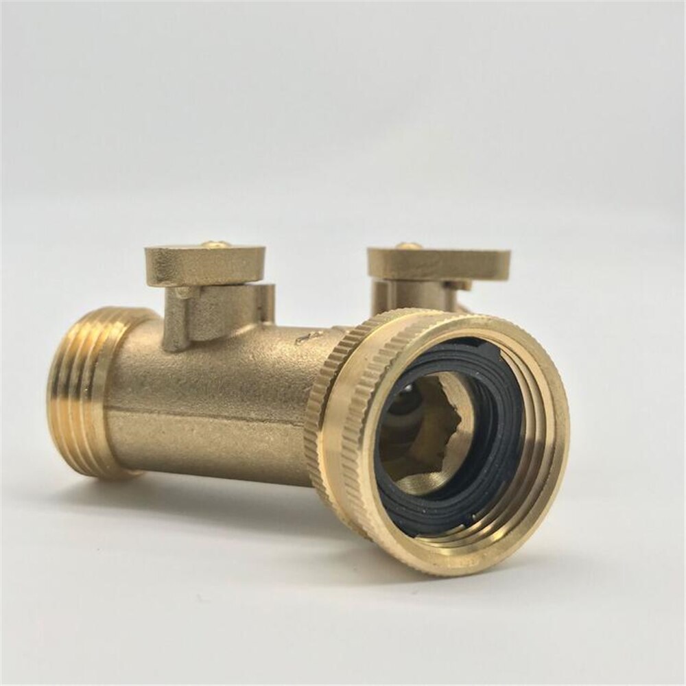 Hose Pipe Splitter 3/4 Inch Brass Garden Double Pa... – Grandado