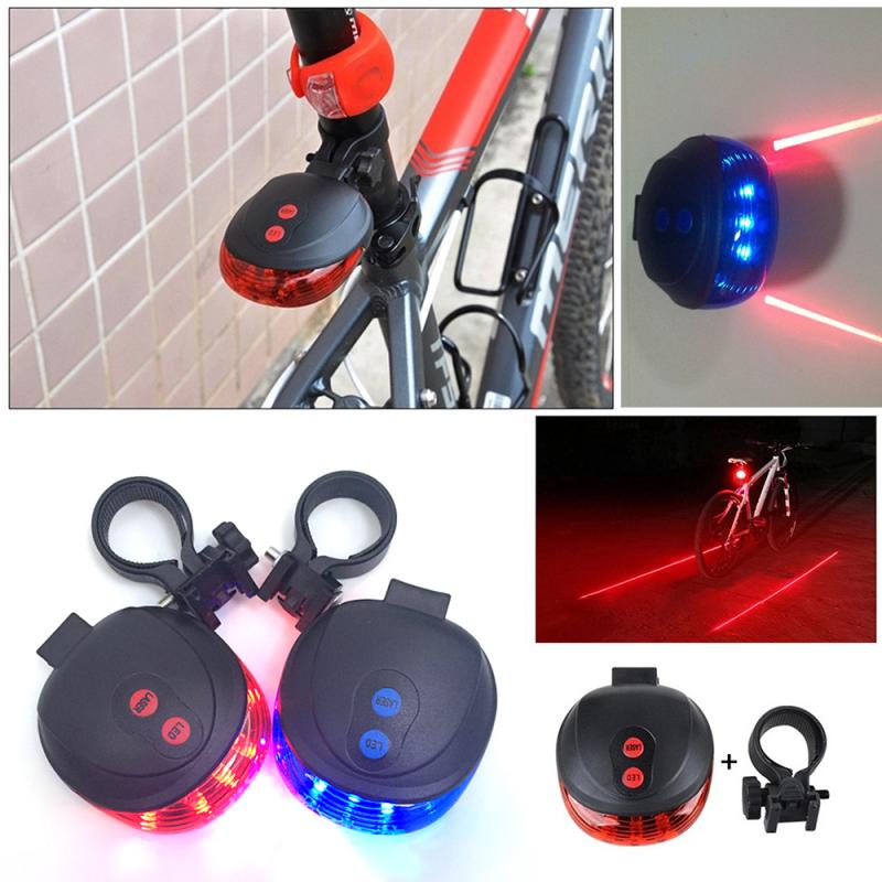Fiets Licht 5LED + 2Laser Rijden Achterlicht Fiets... – Grandado