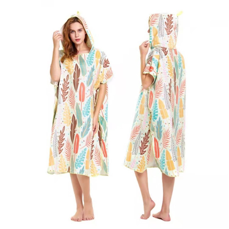 Printed quick-drying dressing robe, microfiber bat... – Vicedeal