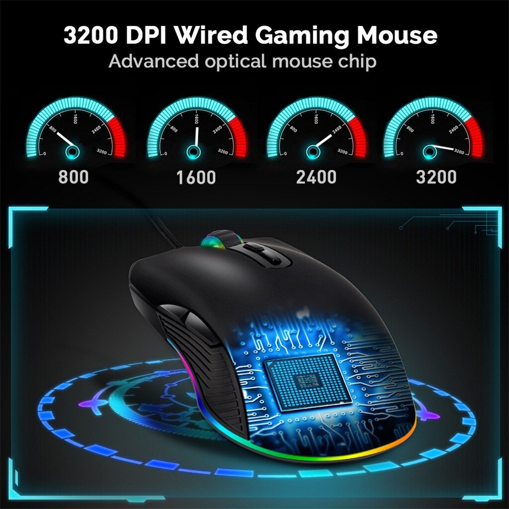 Type-C Ergonomic Mice 4 Backlight Modes Up To 3200... – Grandado