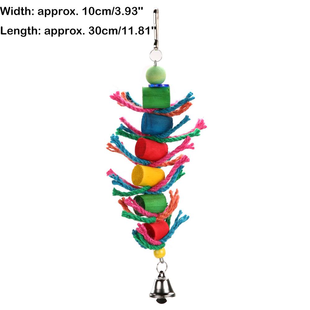 Parrot Toys Wooden Hanging Cage Toys for Parrots B... – Grandado