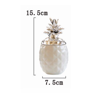 Nordic Handmade Ceramic Pineapple Sealed Jars Gold... – Vicedeal