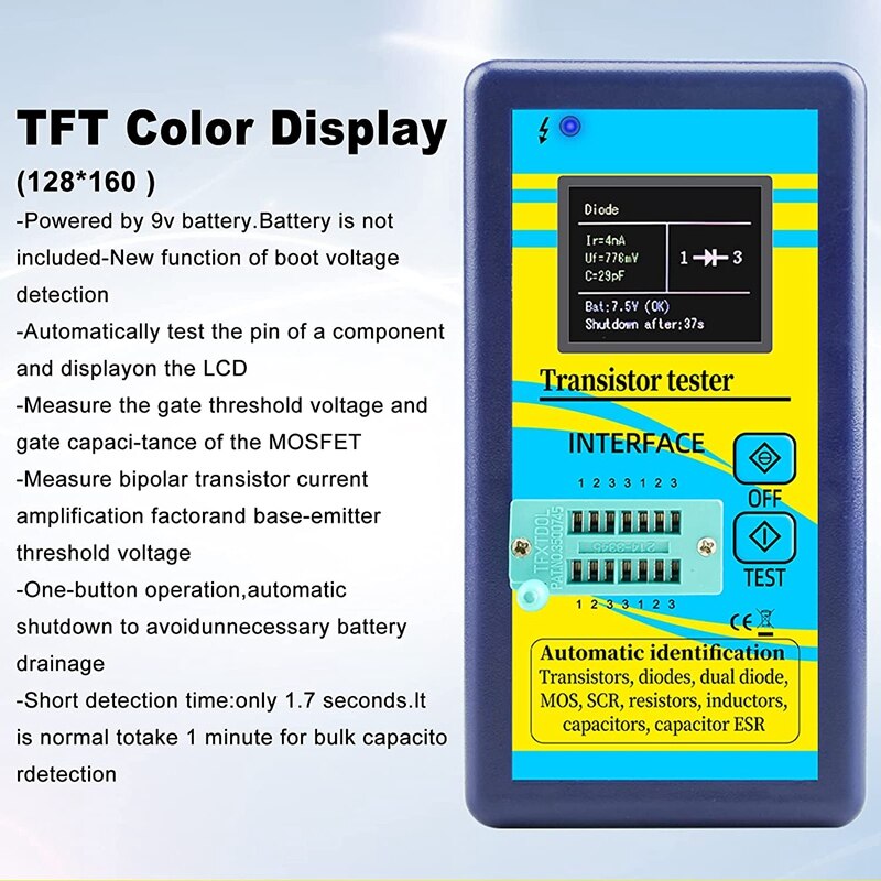Transistor Tester,M328 Automatic Checker Detector ... – Vicedeal