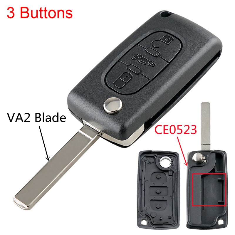 Remote Key Case Voor Citroen C2 C3 C4 C5 C6 Flip V... – Grandado