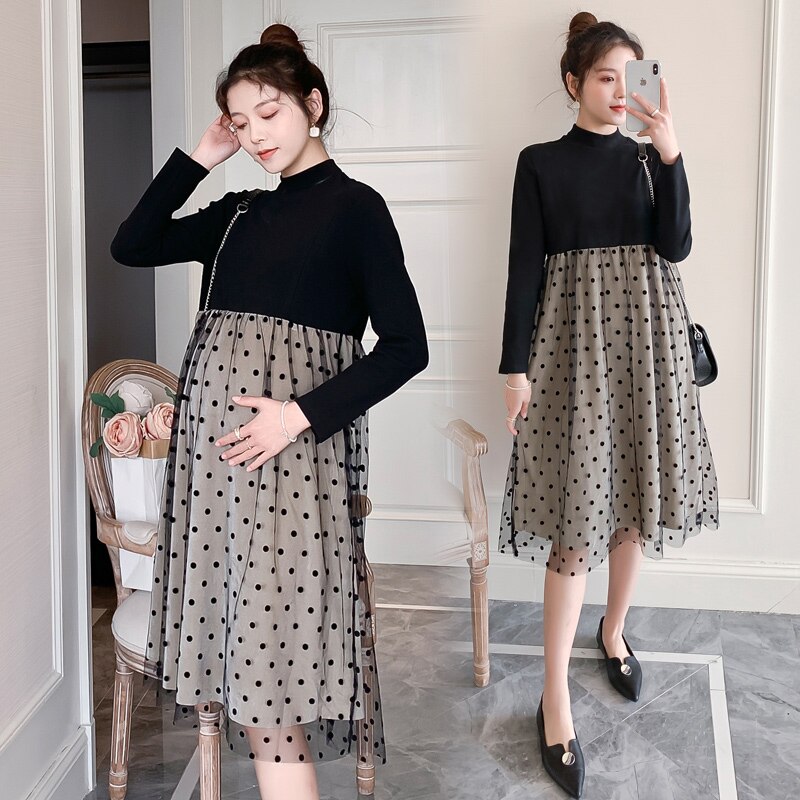 6688# Autumn Korean Cotton patchwork Dot Lace Mate... – Grandado