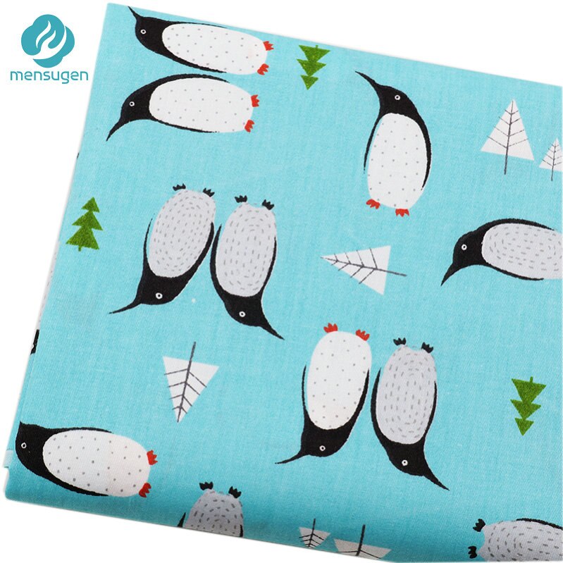 Half Meter Start Blue Pink Penguin Cartoon Cotton ... – Vicedeal