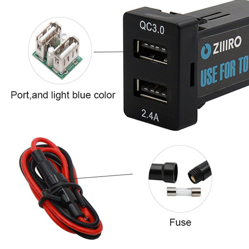 Quik recharge QC3.0 USB 5V 2.4A Double Interface P... – Vicedeal