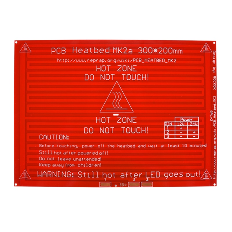 MK2A Heatbed 300*200*2.0 with led Resistor and cab... – Grandado