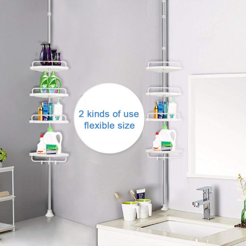 Stainless Steel Bathroom Triangle Rack White 4 She... – Vicedeal