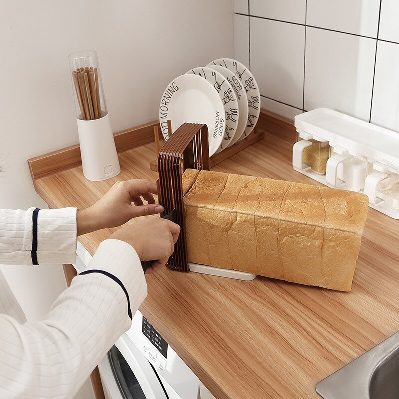 Toast Bread Slice Slicing Cutting Aid Device Kitch... – Grandado