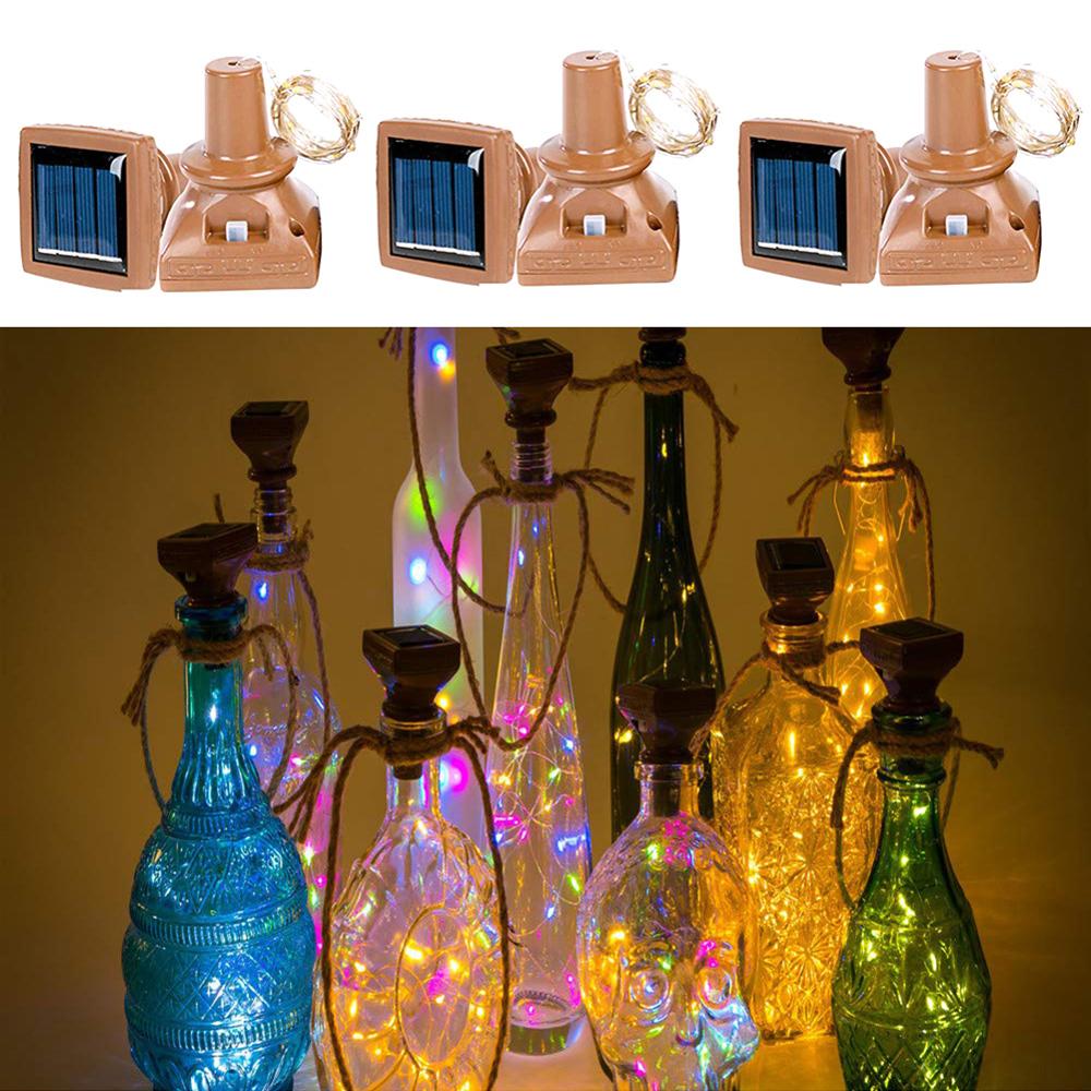 10/20 LED Solar Wine Bottle Lights Solar Energy Co... – Grandado