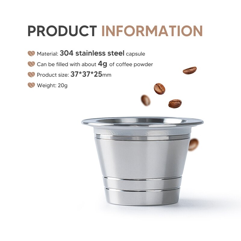Refillable STAINLESS STEEL Metal Reusable Capsule ... – Grandado