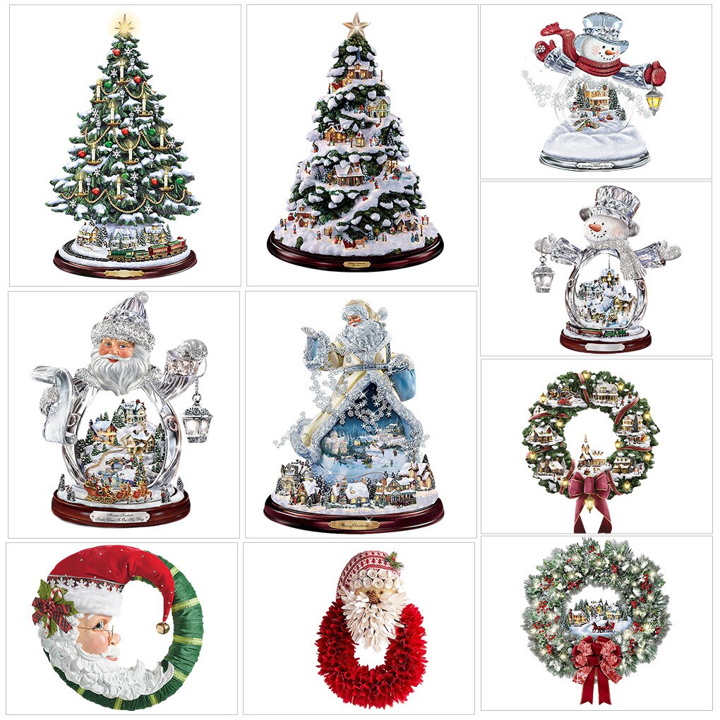 Christmas Elements Snowman Tree Decoration Wall St... – Grandado