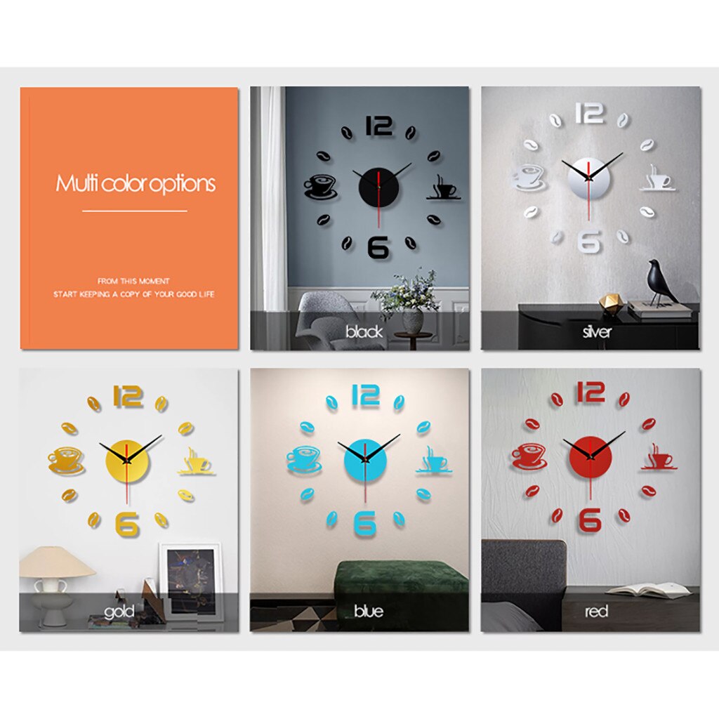 3d Diy Large Wall Clock Modern Frameless Diy Wall ... – Vicedeal