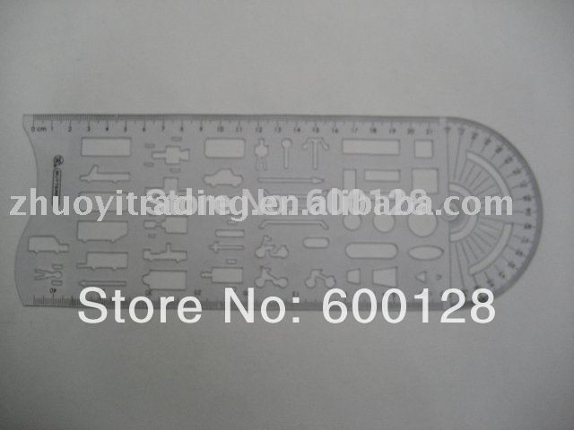 5508 Plastic Drawing ruler , transport ruler , Whi... – Grandado