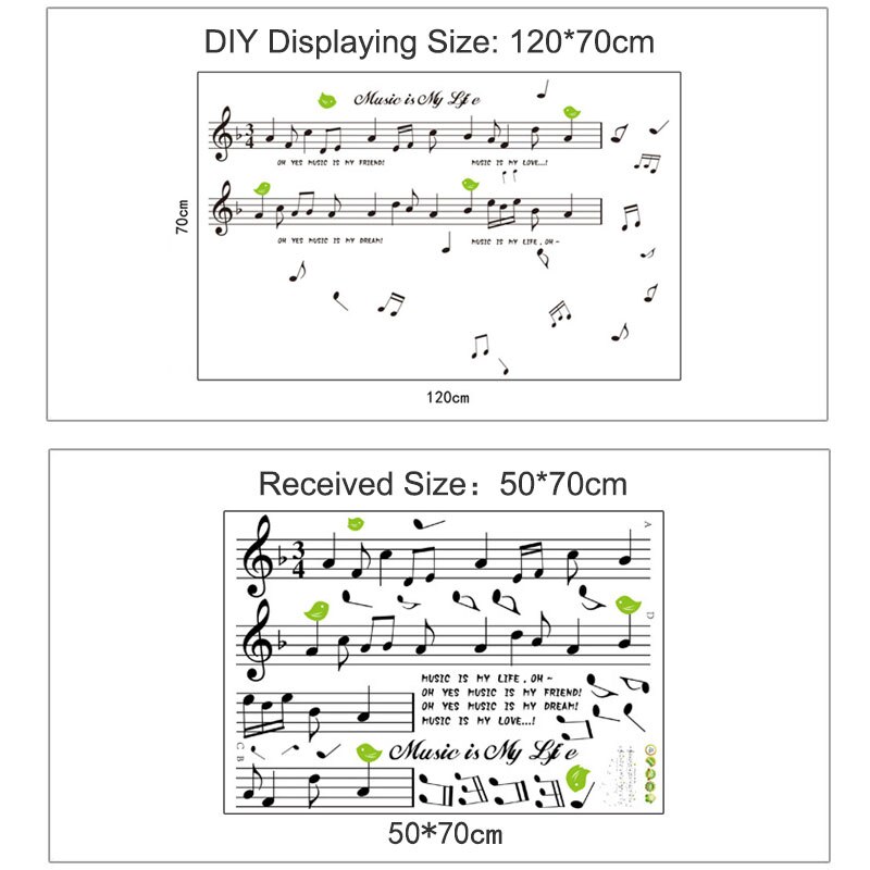 Music Staff Wall Stickers Musical Note Stickers Li... – Grandado