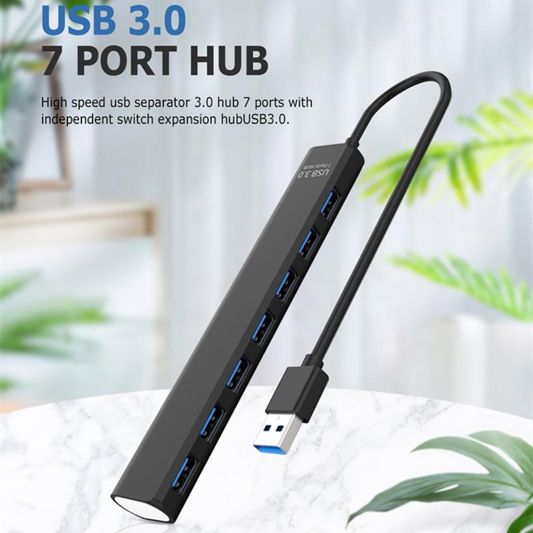 USB 3.0 Hub Adapter 5 Gbps High Speed HUB 7 in 1 M... – Grandado