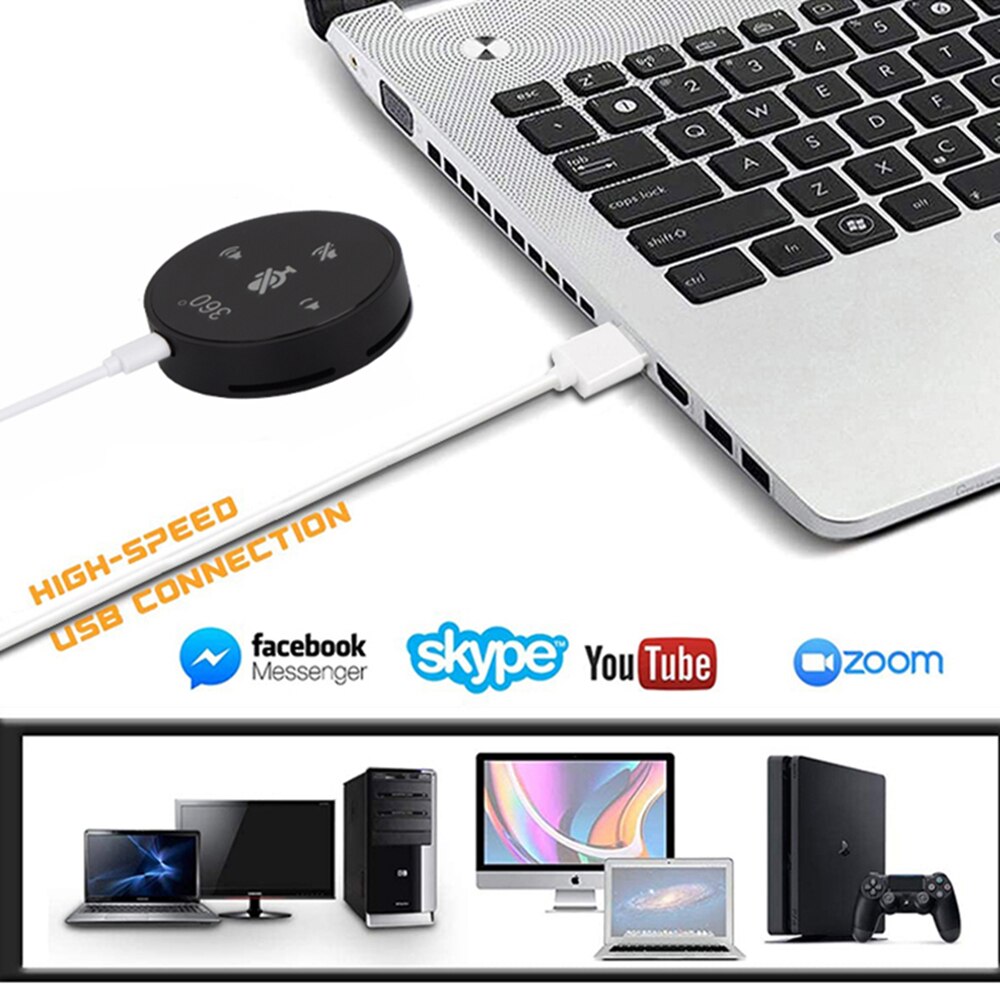 USB Microphone Desktop Conference Built-in Speaker... – Grandado USB Microphone Desktop Conference Built-in Speaker... – Grandado