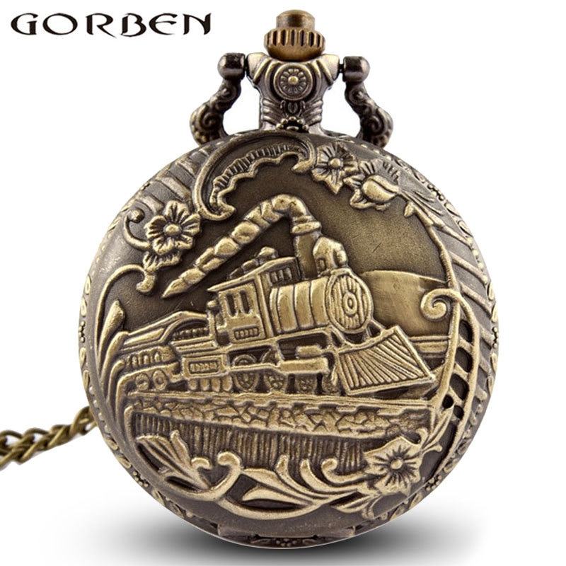 Vintage Steampunk Carved Engraving Steam Train Qua... – Grandado