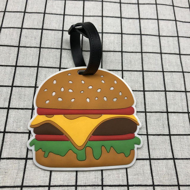 ISKYBOB Pvc Soft Rubber Burger Luggage Tag Sandwic... – Grandado