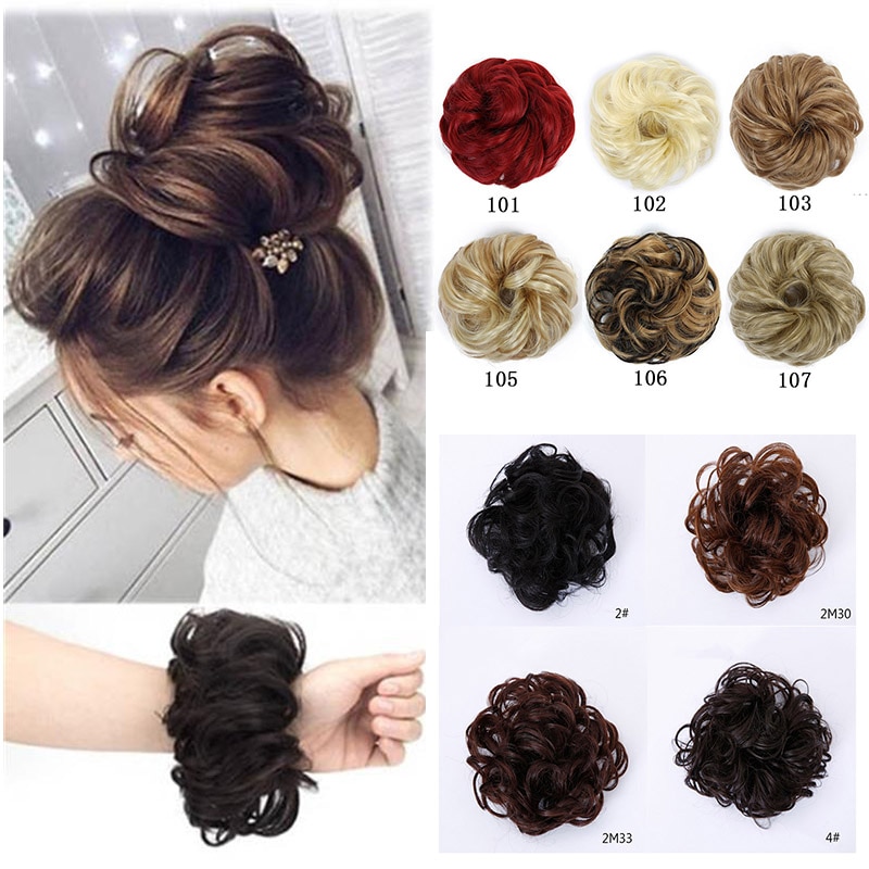 Xnaira Synthetic Chignon Natural Curly Hair Bun Wi... – Vicedeal