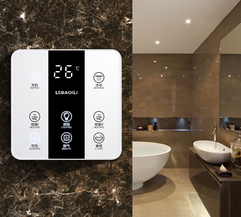 Touch Screen Timing Switch 86 Type Wall Bath Heate... – Grandado