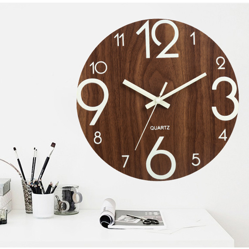 Luminous Wall Clock Brief Digital 3D Glow Wall Clo... – Grandado