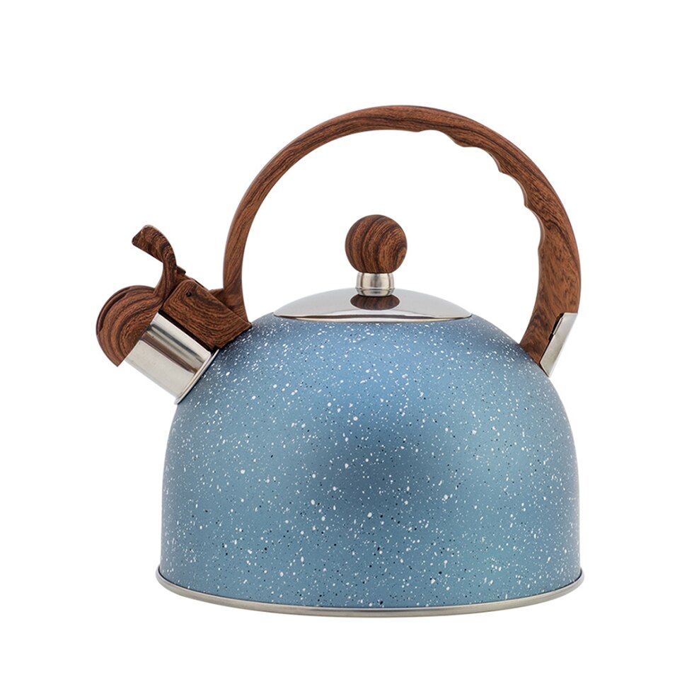 1PC 2.5L Style Whistling Kettle Wooden Handle Flat... – Grandado