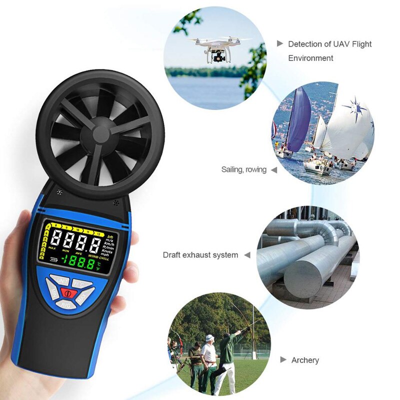 BT-8805 Handheld Digital Anemometer Wind Meter Gau... – Grandado
