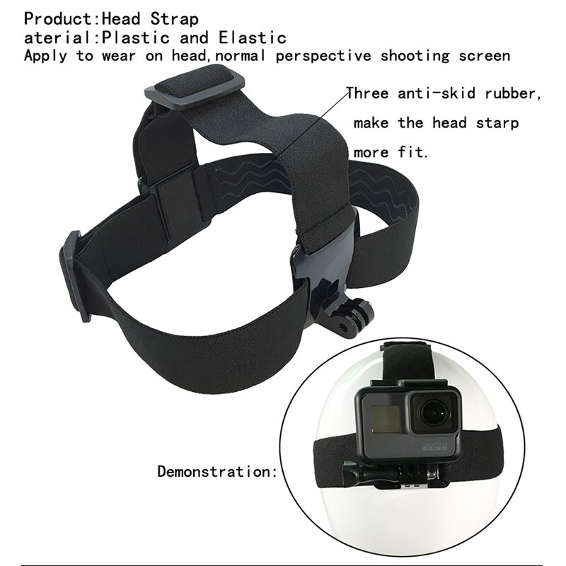 Action Camera Accessories Headband Head Strap Helm... – Grandado