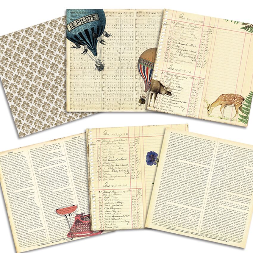 Jungle Scrapbooking paper pack of 24 sheets handma... – Vicedeal