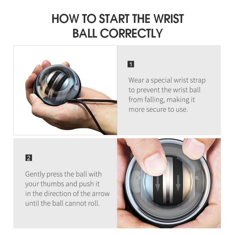 Gyroscope Wrist lighted ball led bulbs Relax Gyro ... – Grandado