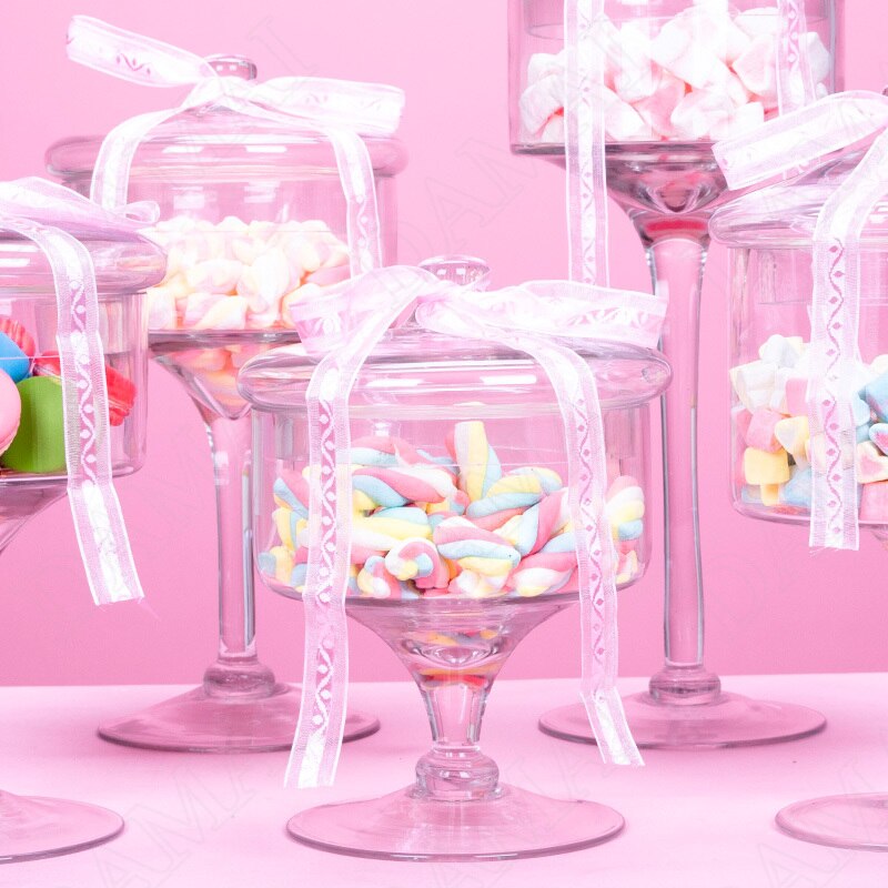Crystal Glass Jars with Lid Transparent Candy Cook... – Vicedeal