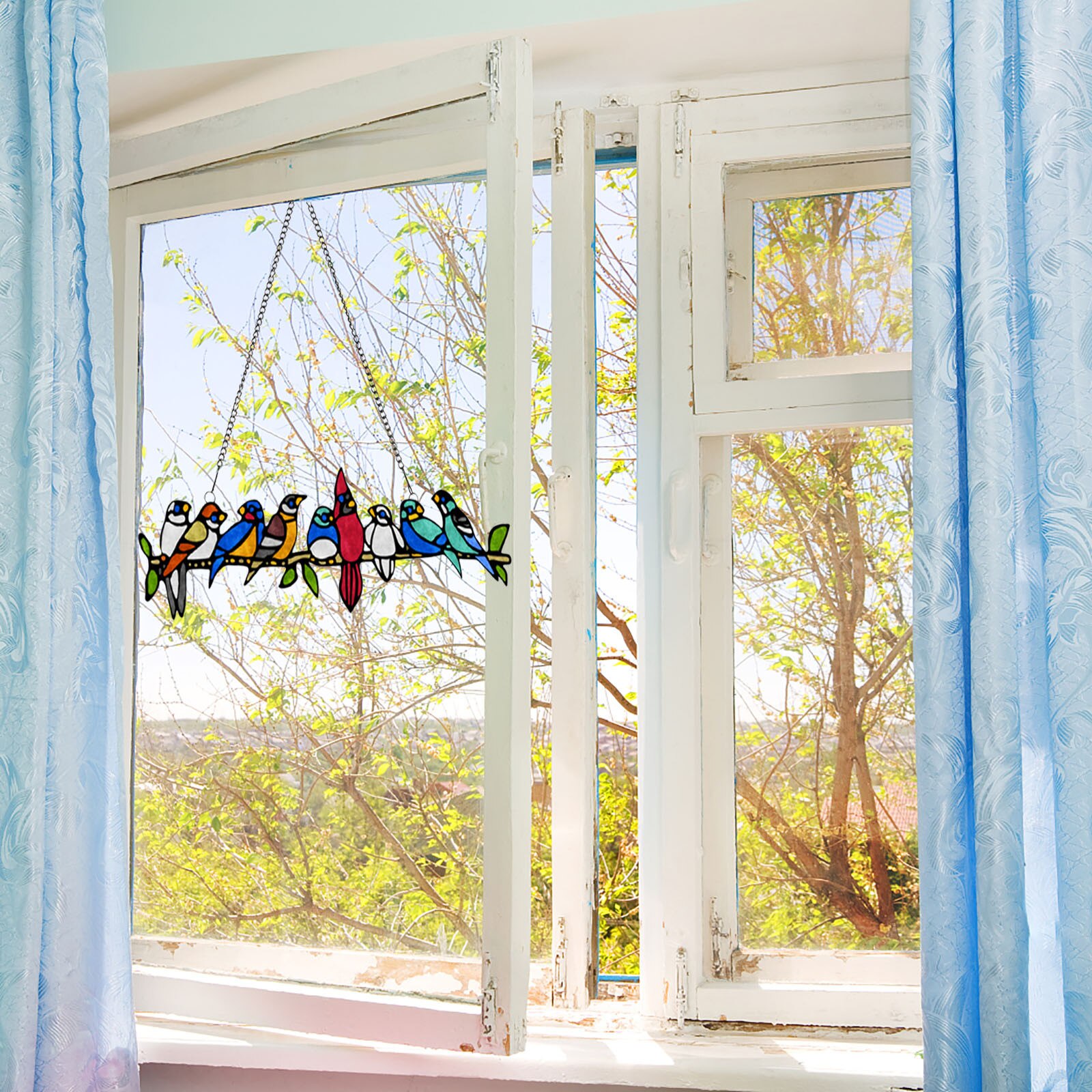 Bird Window Hanging Suncatcher Acrylic Stained Han... – Grandado