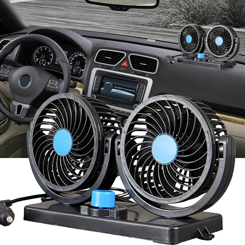 12V Dual Hoofd Auto Fan Draagbare Voertuig Vrachtw... – Grandado