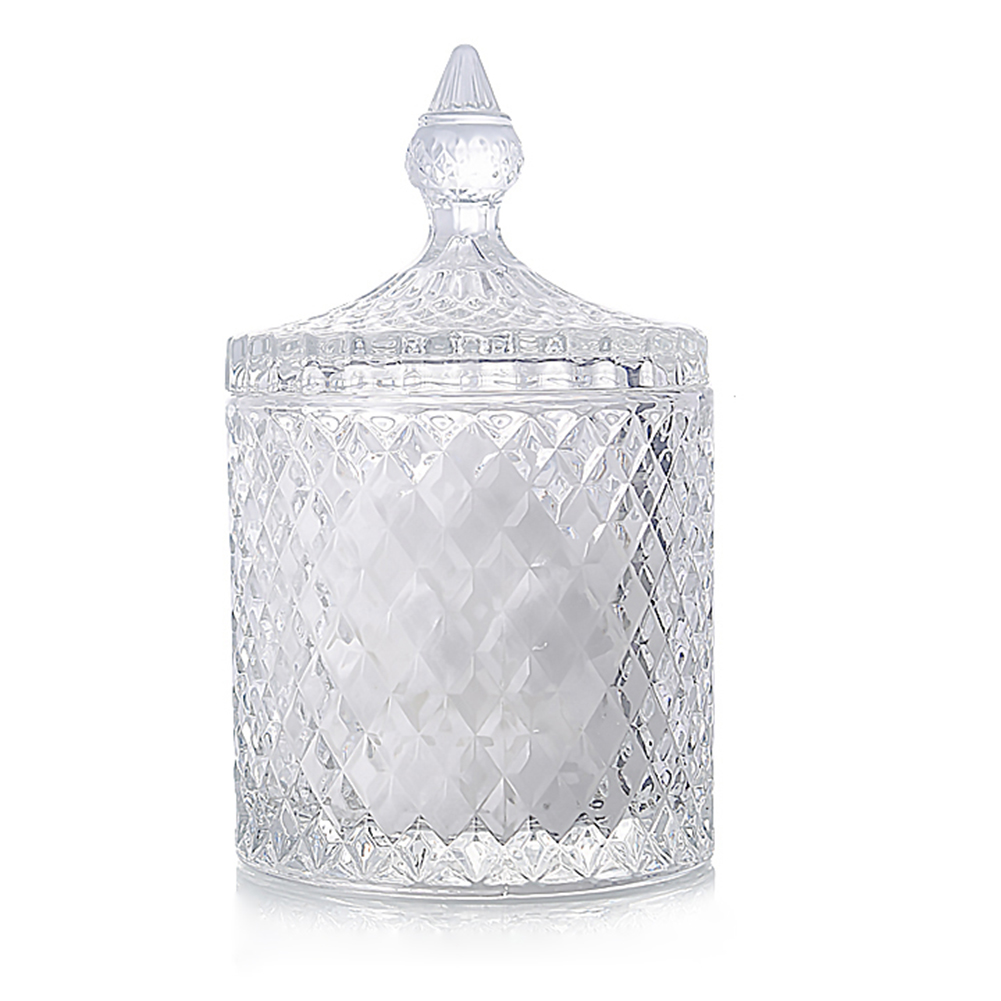 Colorful Roman Style Jar Crystal Glass Covered Sto... – Vicedeal