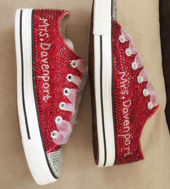 19 classic rhinestones DIY canvas shoes birthday p... – Vicedeal