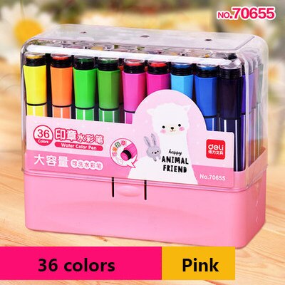 Deli 12/18/24/36 Colors Washable colored Pen paint... – Grandado