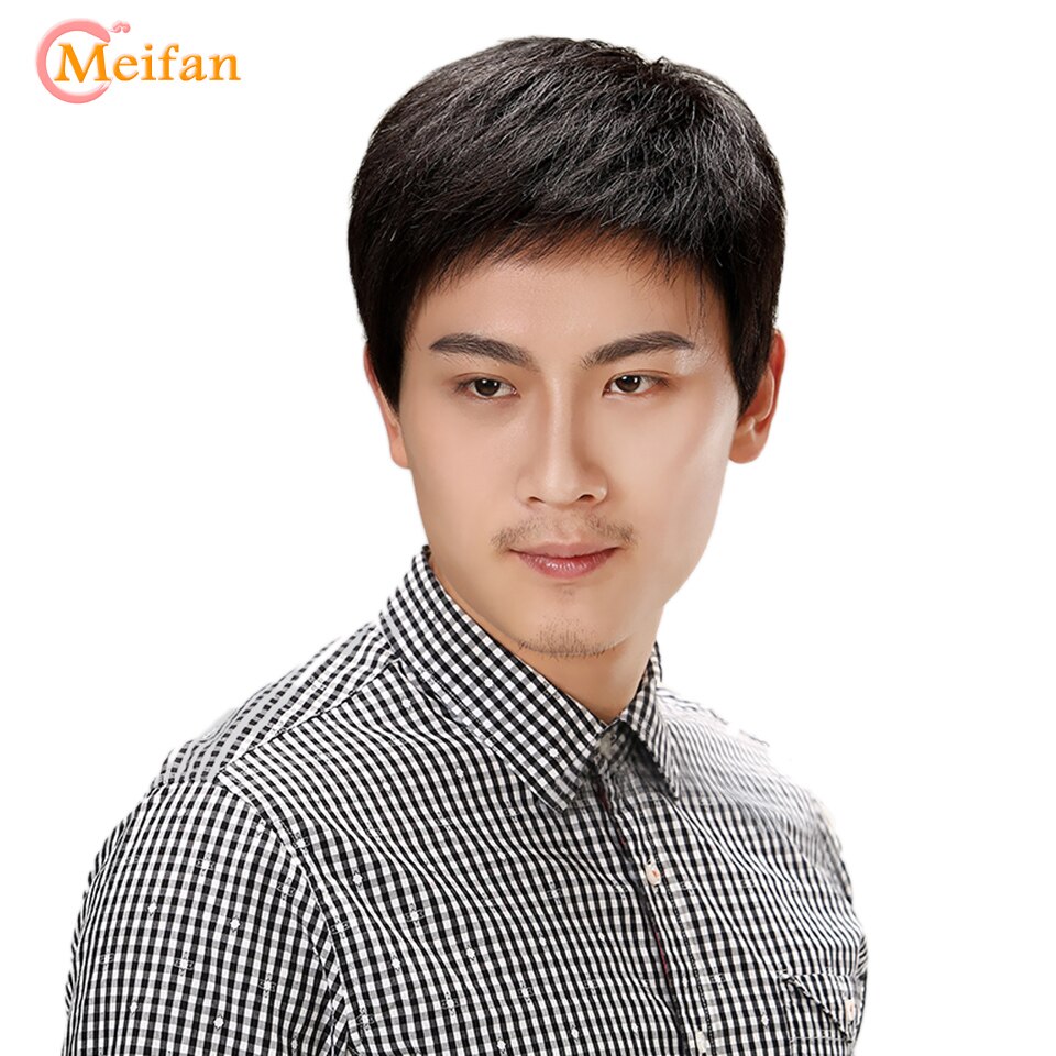 MEIFAN Short Straight Hair Pieces with Bangs Wigs ... – Grandado