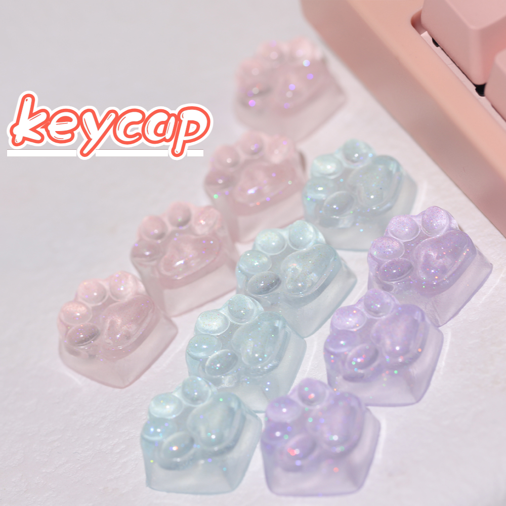 Epoxy DIY Transparent Cat Paw Resin Keycap Games B... – Vicedeal